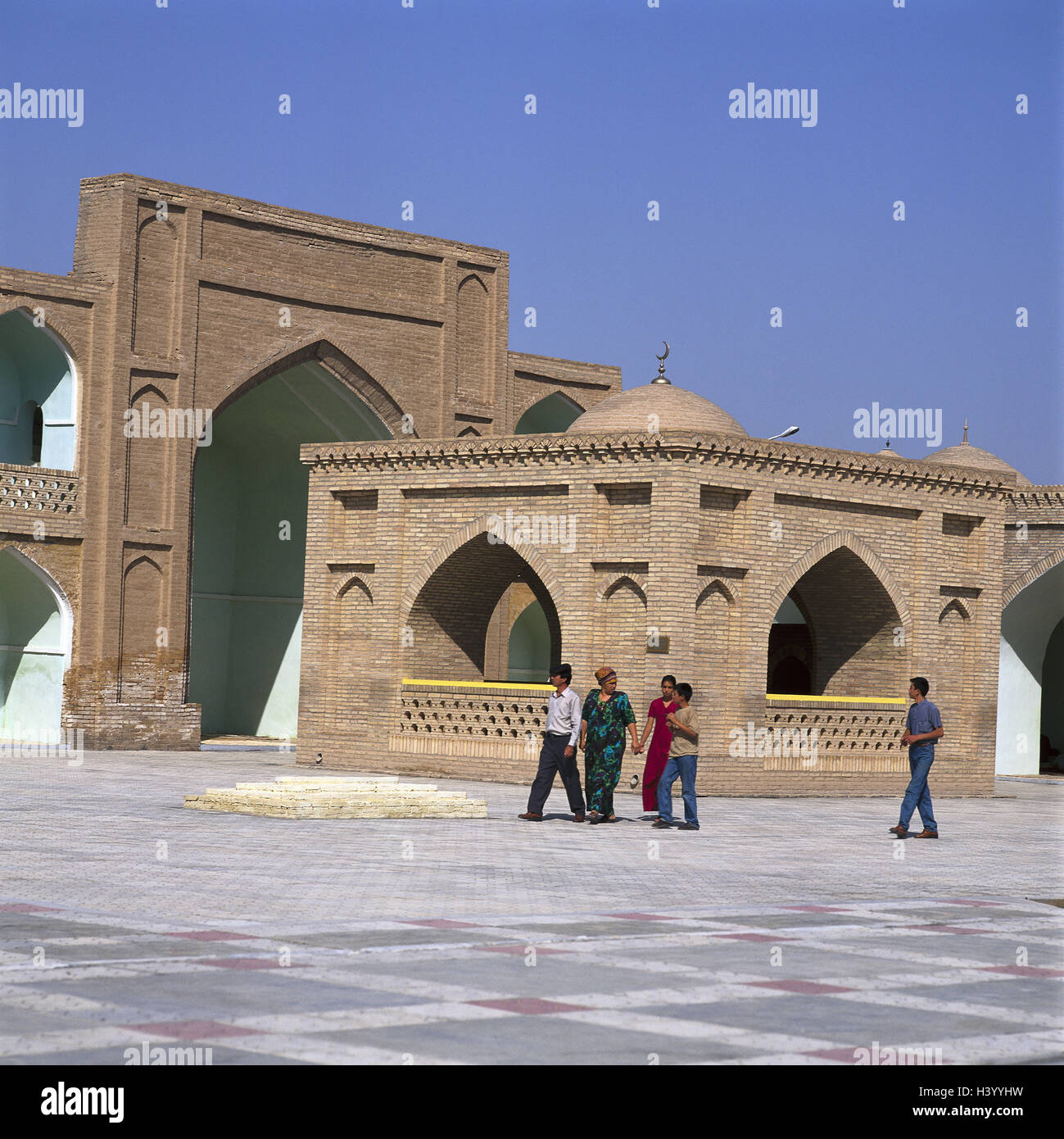 Turkmenistan, Mary, Yusuf Hamadani, mosque, passer-by, Asia, Central ...