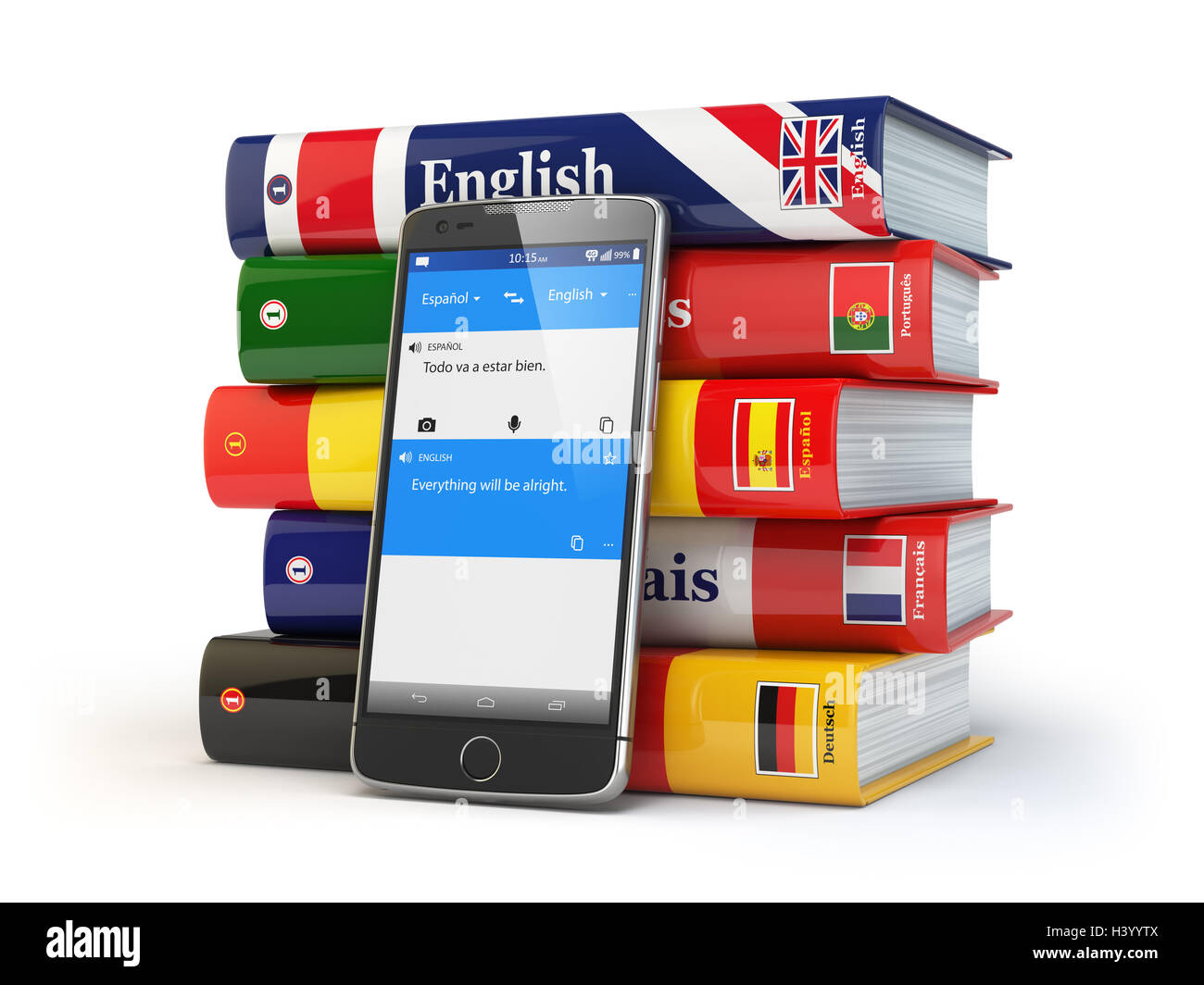 E-learning. Mobile dictionary. Learning languages online. Smartphone ...
