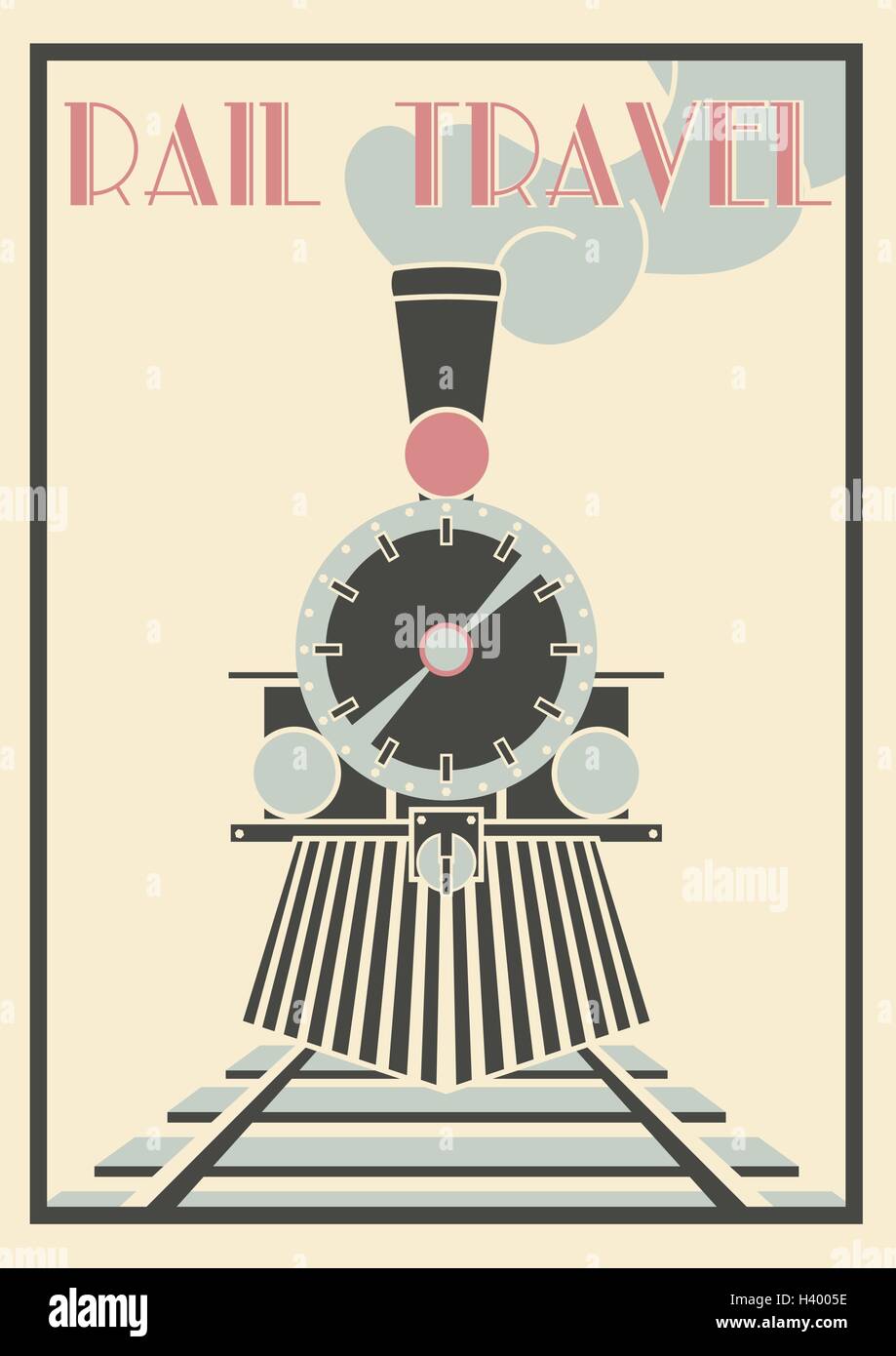 Illustration steam locomotive hi-res stock photography and images - Alamy