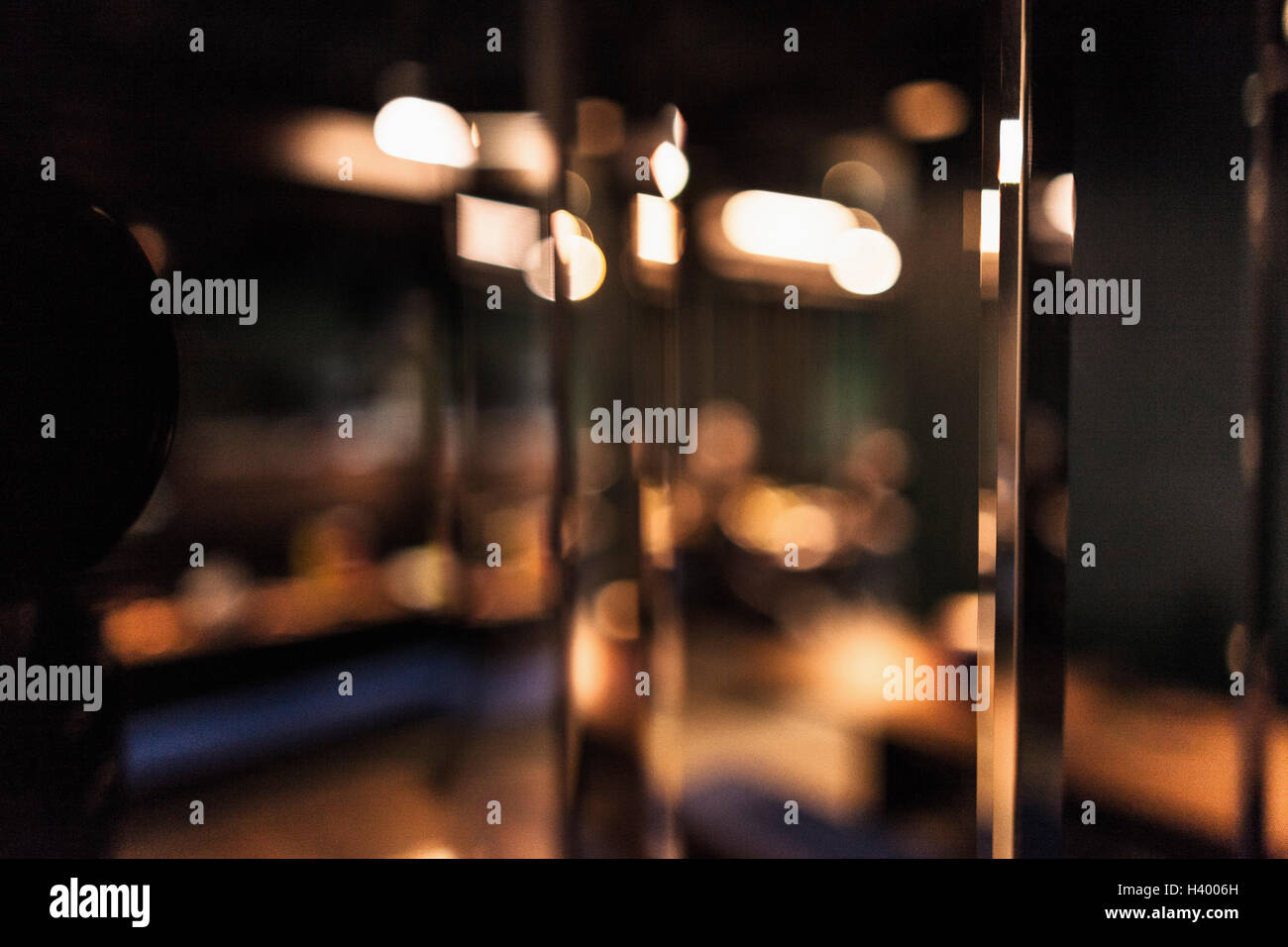 Defocused image of reflection on glass window Stock Photo - Alamy