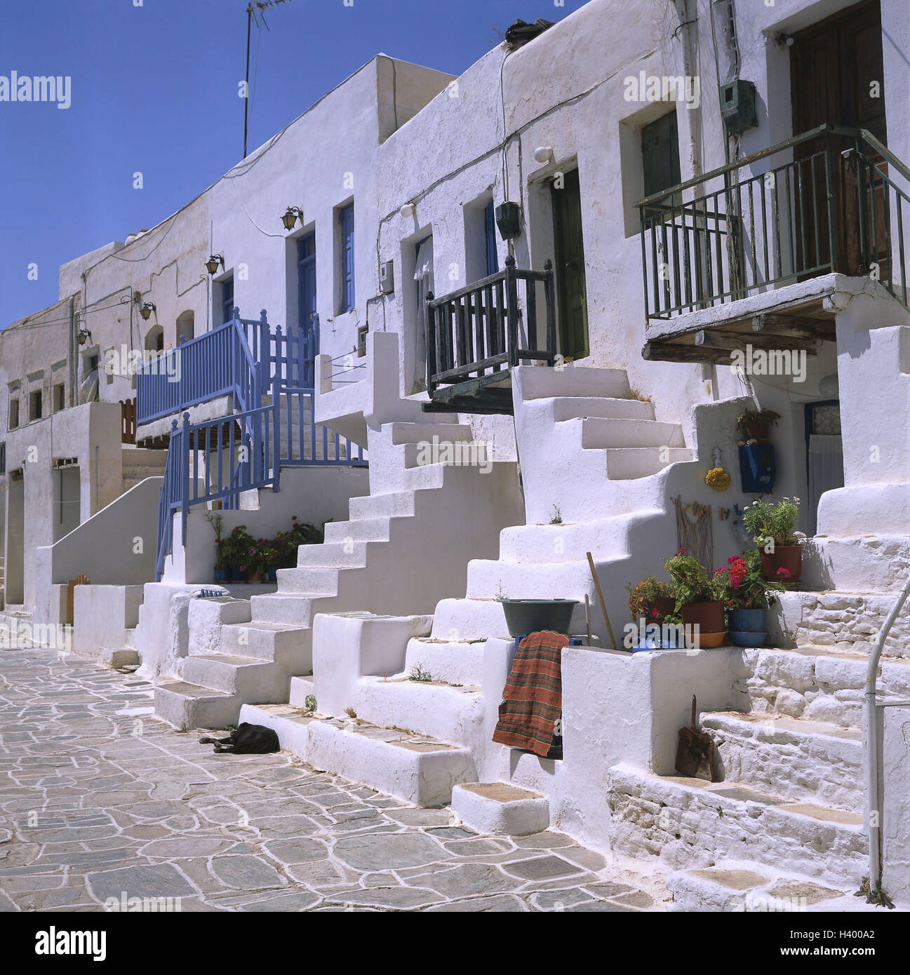 GR' Cyclades island Folegandros, Chora, typical residential houses, the ...