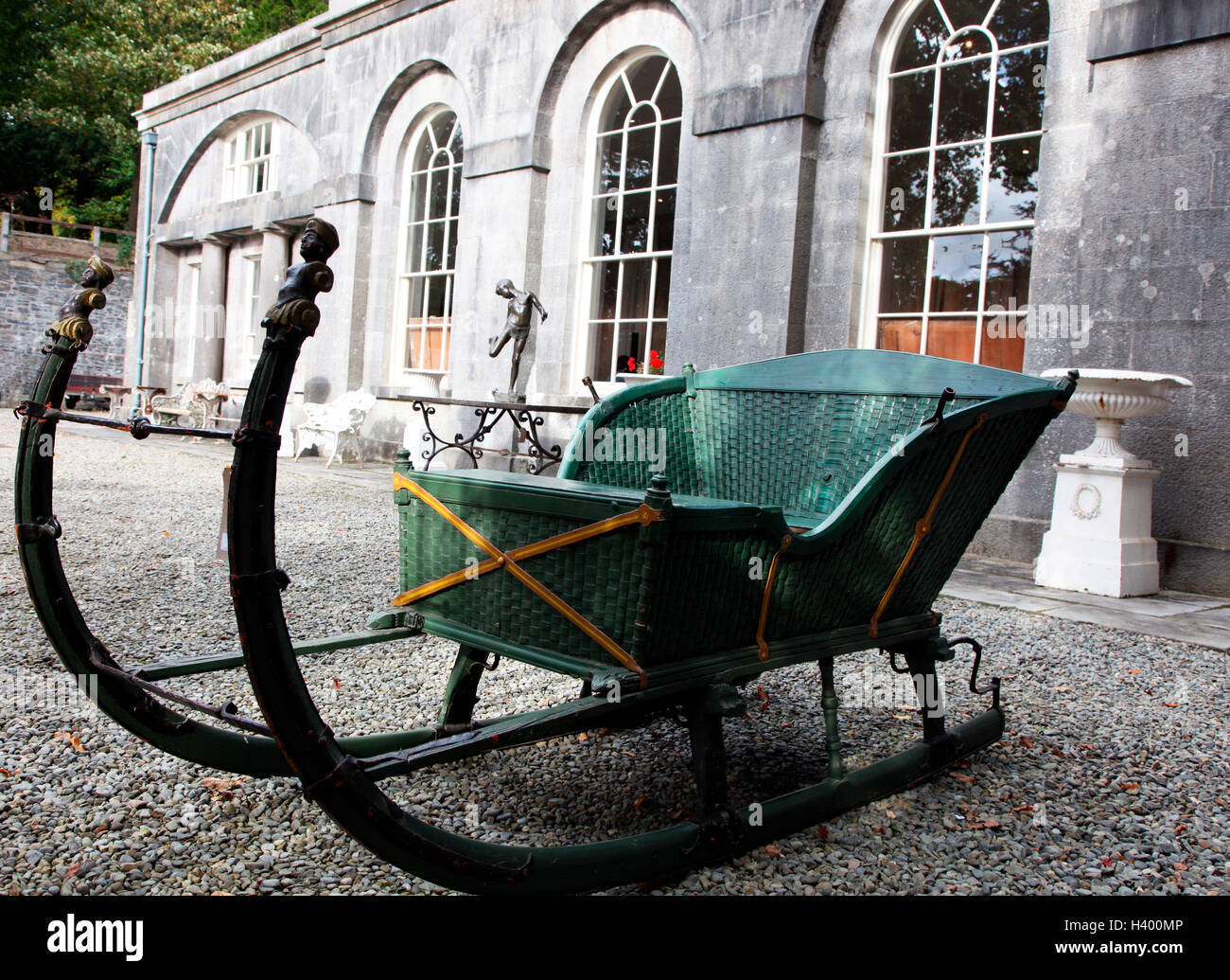 19th c Baltic timber framed iron mounted sleigh sold at Adams Country ...