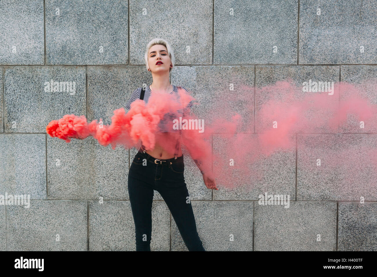 Distress flare woman hi-res stock photography and images - Alamy