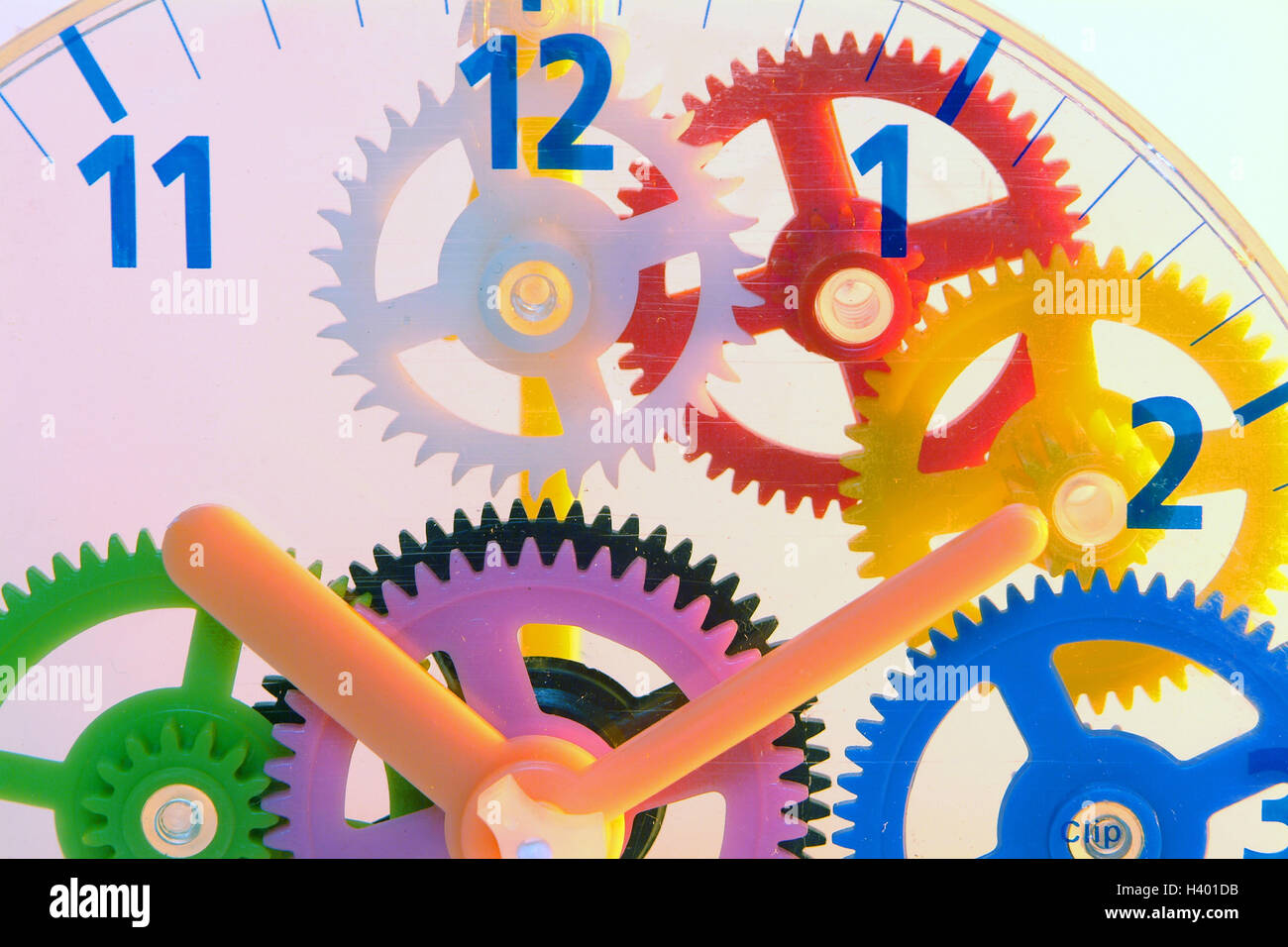 Child clock, transparent, clockwork, brightly, detail, clock, time ...