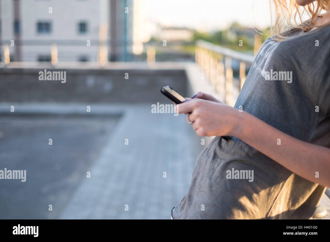 Side view woman text hi-res stock photography and images - Alamy
