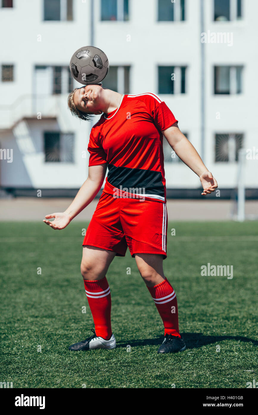 Balancing soccer ball hi-res stock photography and images - Alamy