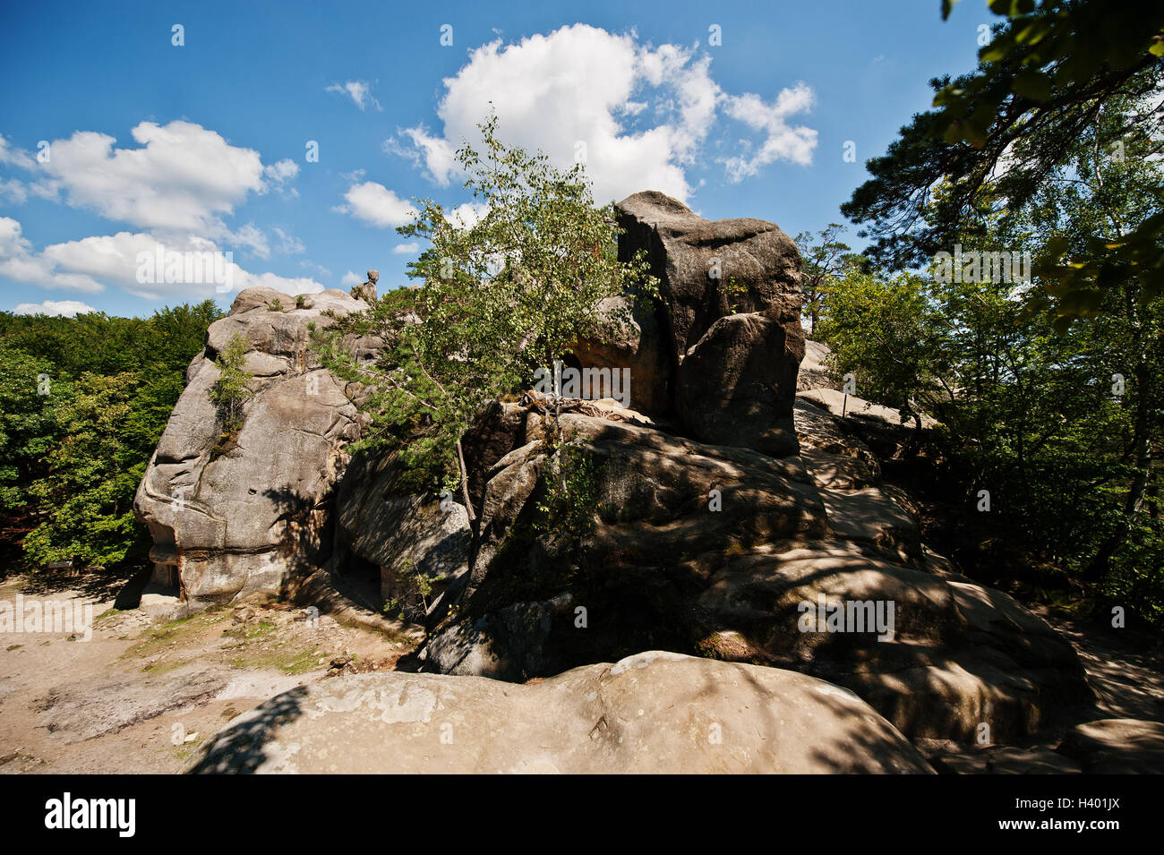 Dovbush rocks, group of natural and man-made structures carved out of ...