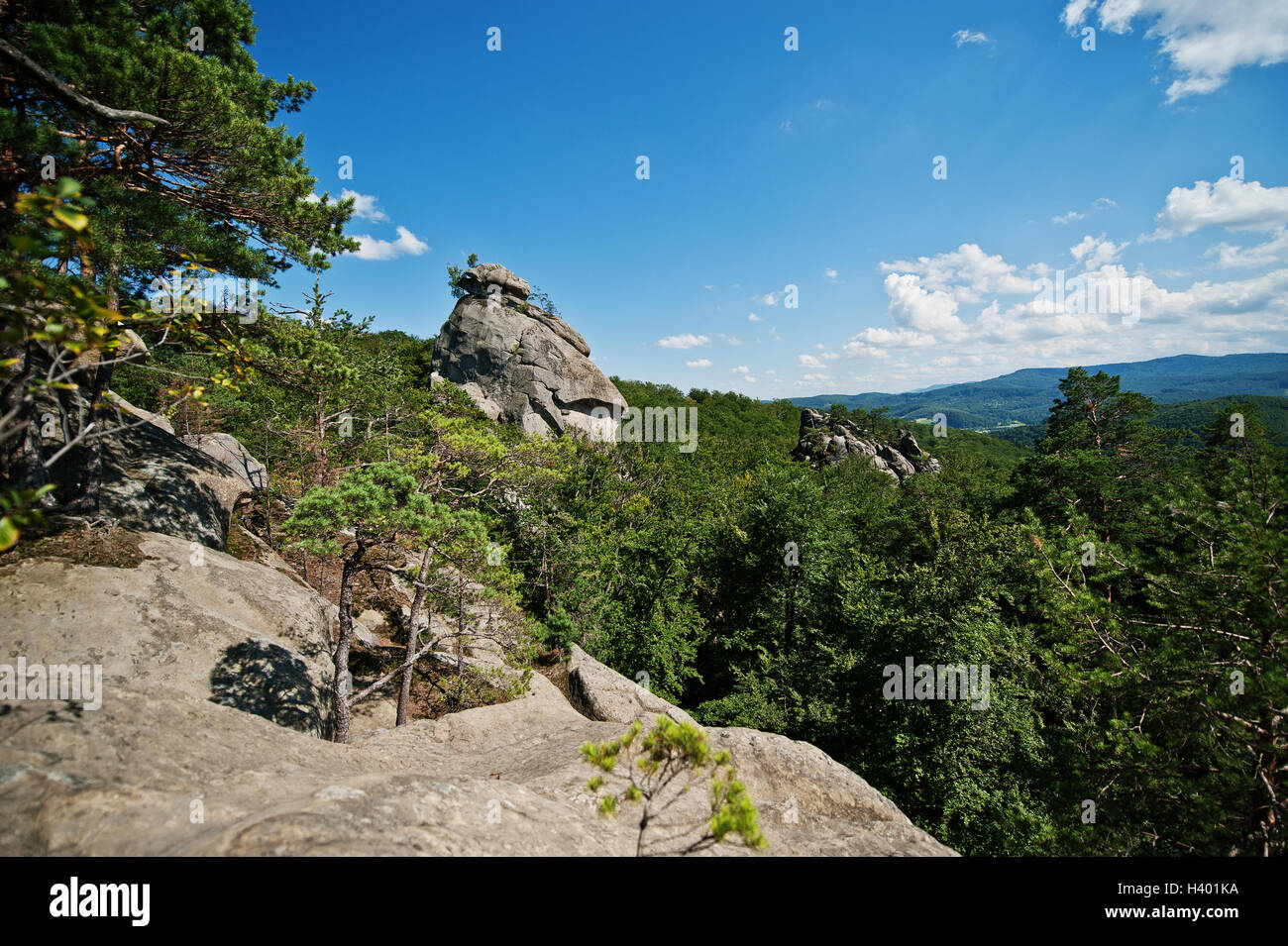 Dovbush rocks, group of natural and man-made structures carved out of ...