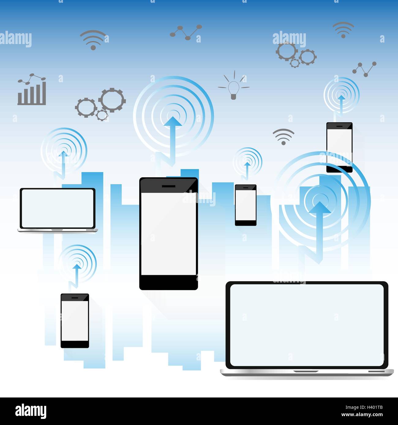 Smart city concept.Modern city design.Technology concept Stock Vector ...