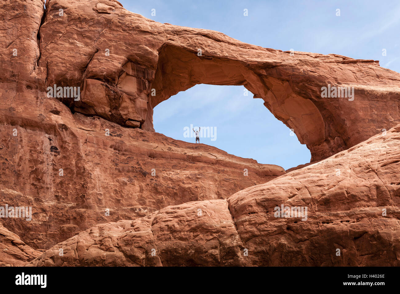 Famous balanced rock in arches hi-res stock photography and images - Alamy