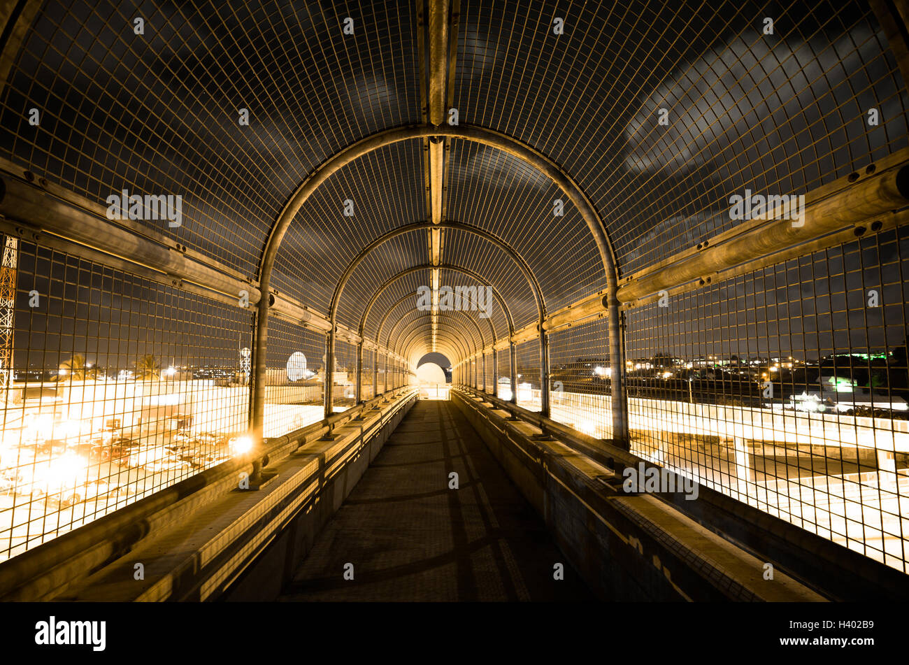 Pedestrian walkway overpass hi-res stock photography and images - Alamy