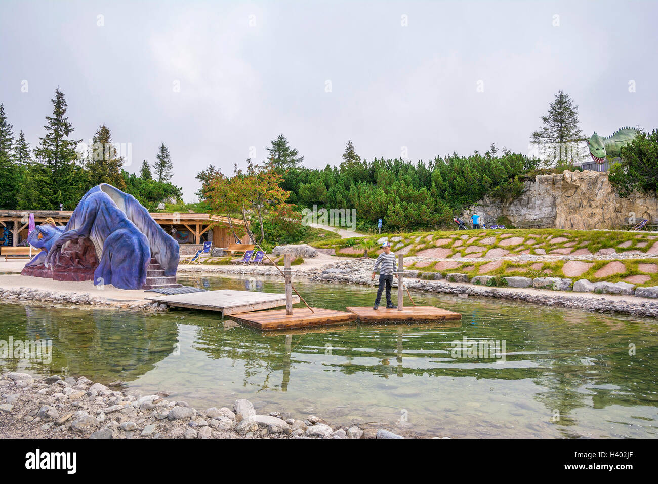 Entertainment and adventure at Triassic Parc Beach on Steinplatte ...