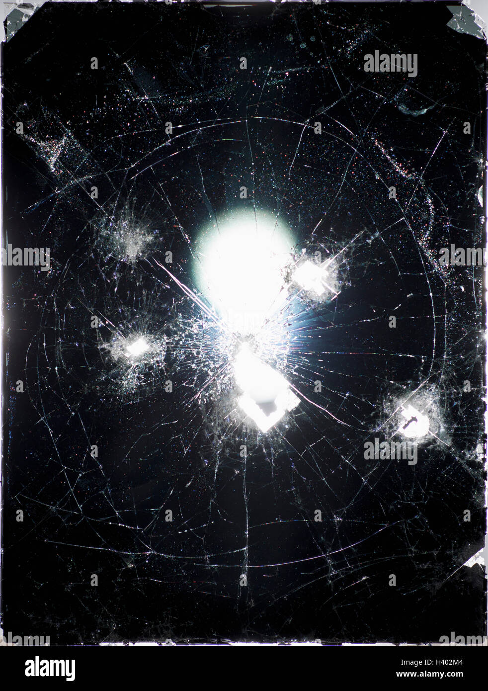 Full frame shot of broken computer monitor display Stock Photo - Alamy