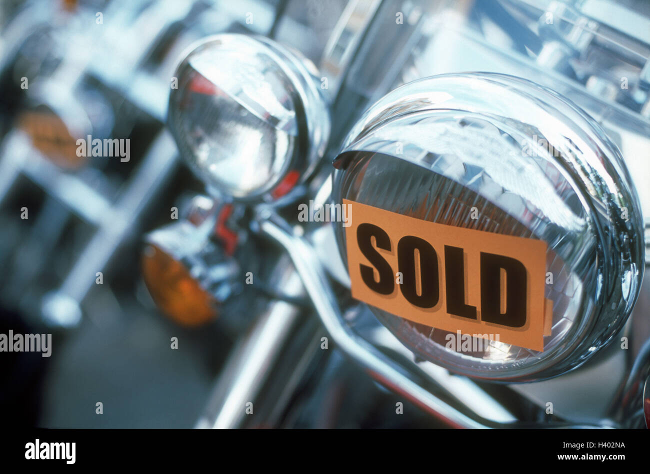 Motorcycle, detail, headlight, sign, label, "pay", motorcycle sales ...
