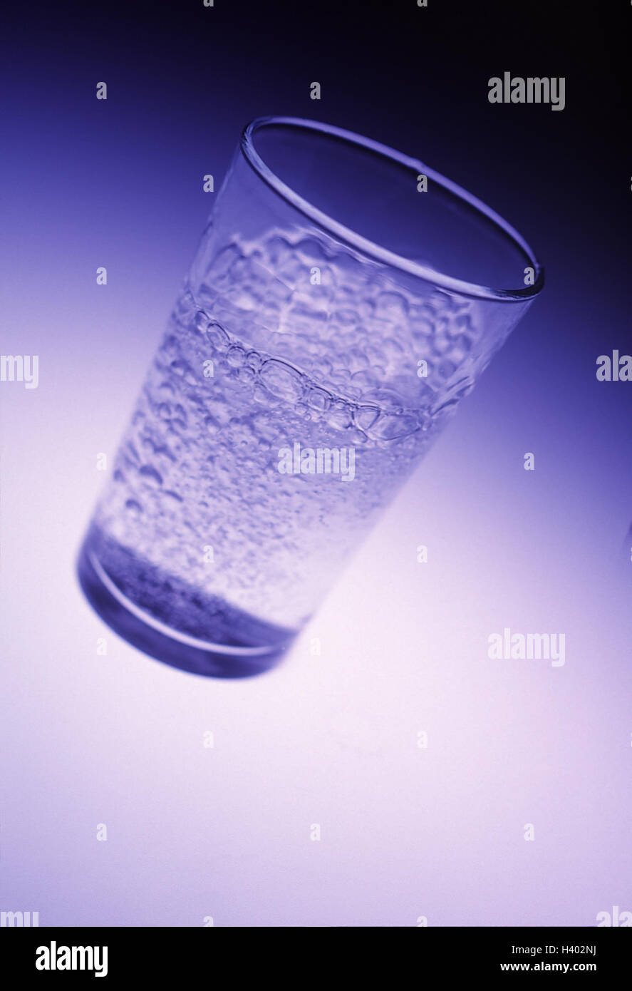 Glass, water, water glass, mineral water, mineral water, bubble, studio, cut out Stock Photo - Alamy