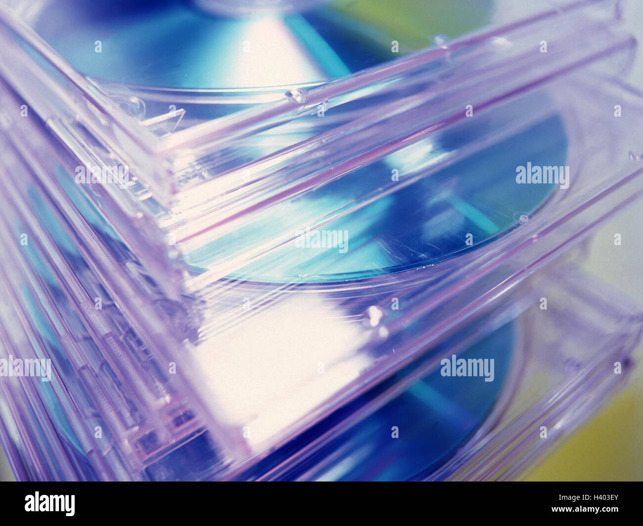 CD's, batch, plastic folders, detail, manipulated, icon, multimedia ...