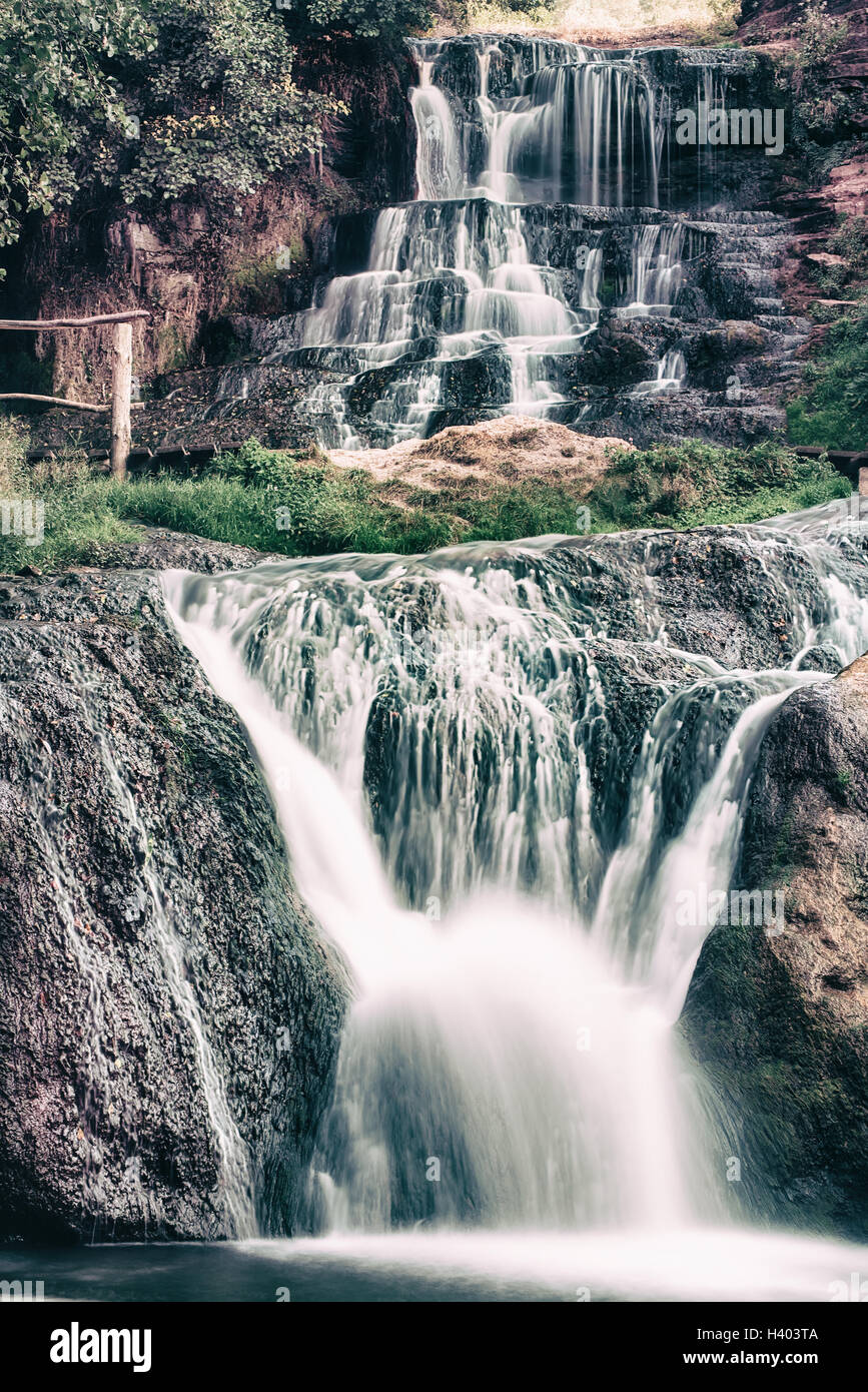 High mountain waterfall Stock Photo - Alamy