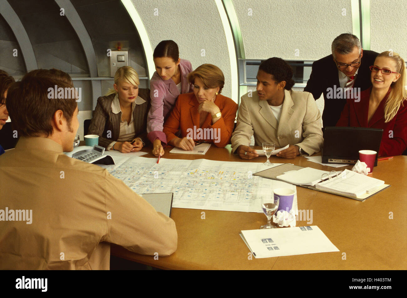 Office, business people, discussion, plans, business, conference room ...