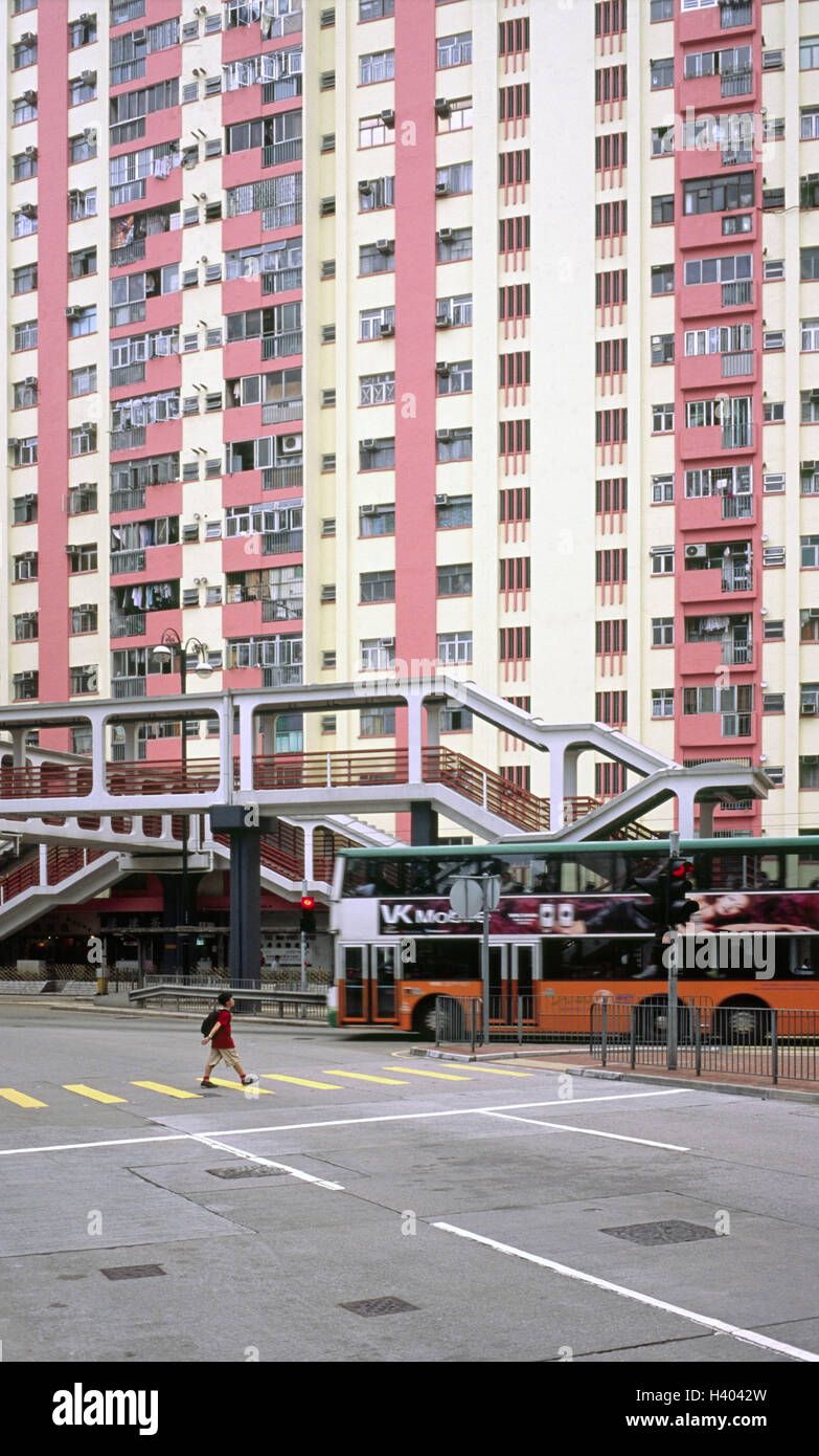 China, Hong Kong, high rises, street scene, Asia, Eastern Asia, People ...