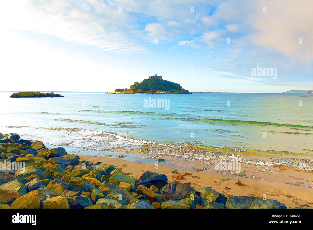 St Michaels Mount Marazion Cornwall uk medieval castle and church on an ...