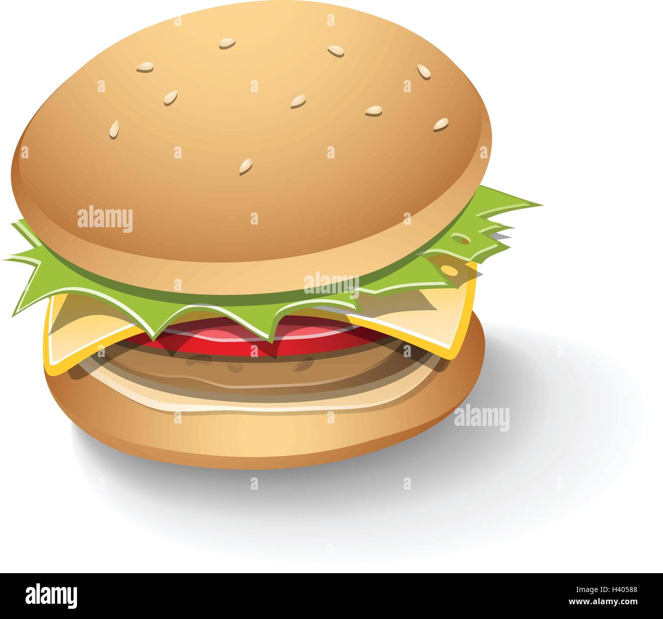 Tomato bun burger no bread Stock Vector Images - Alamy