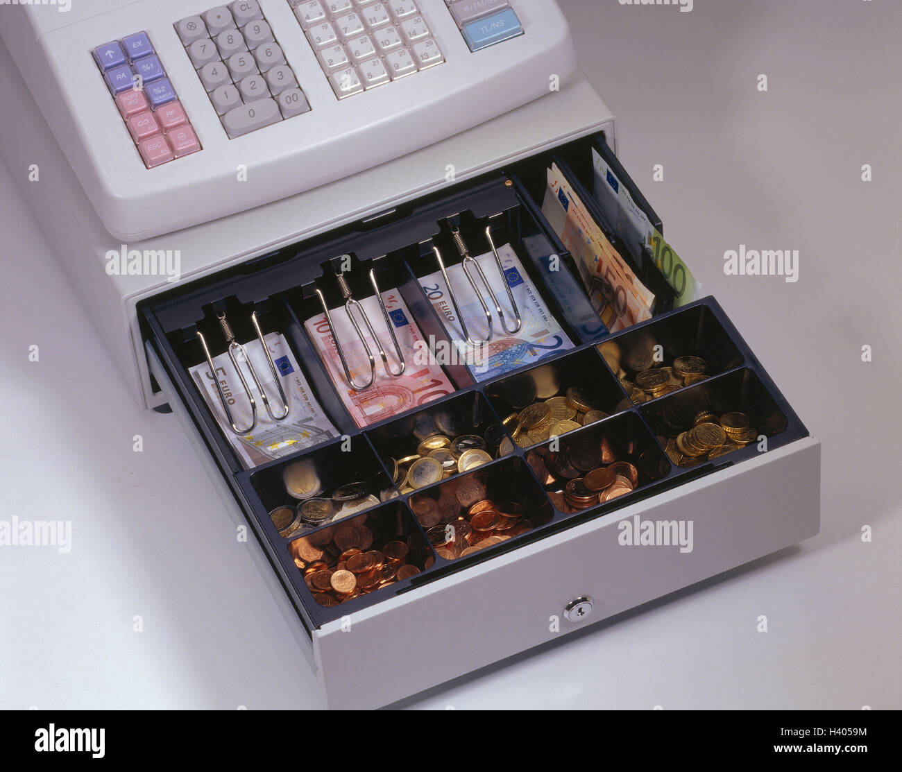 Registrierkasse, detail, monetary specialty, opened, cash box, cash ...
