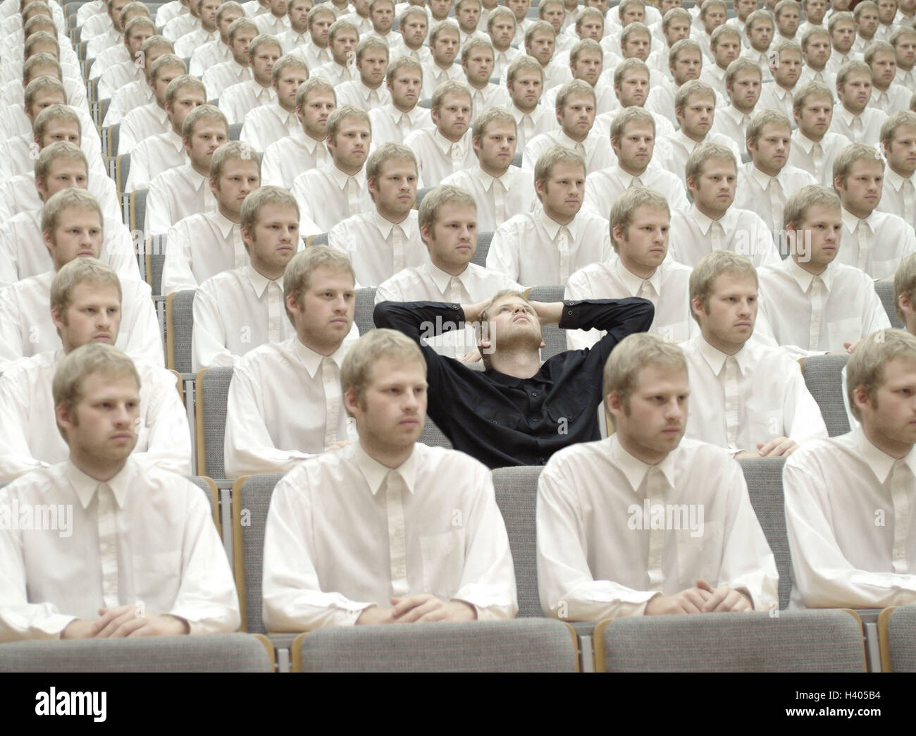 Auditorium, student, carefully, individualist, gesture, boredom ...