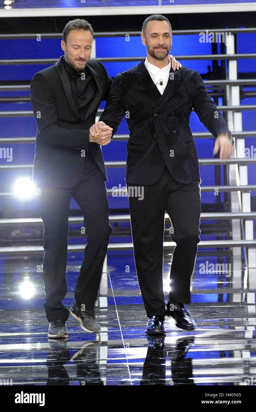 Francesco Fachinetti with Raoul Bova at the Miss Italia 2016 beauty ...