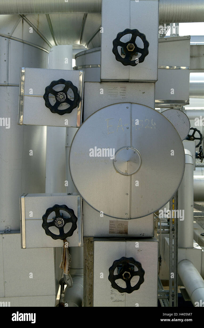 Refinery, pipe isolations, pipe system, detail, shut-off valves ...