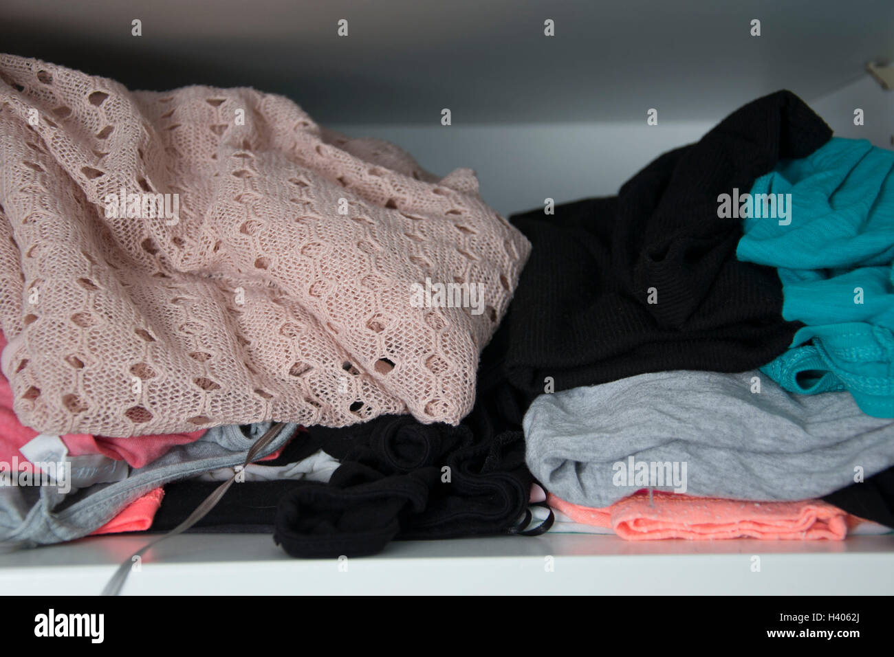 Messy wardrobe female hi-res stock photography and images - Alamy
