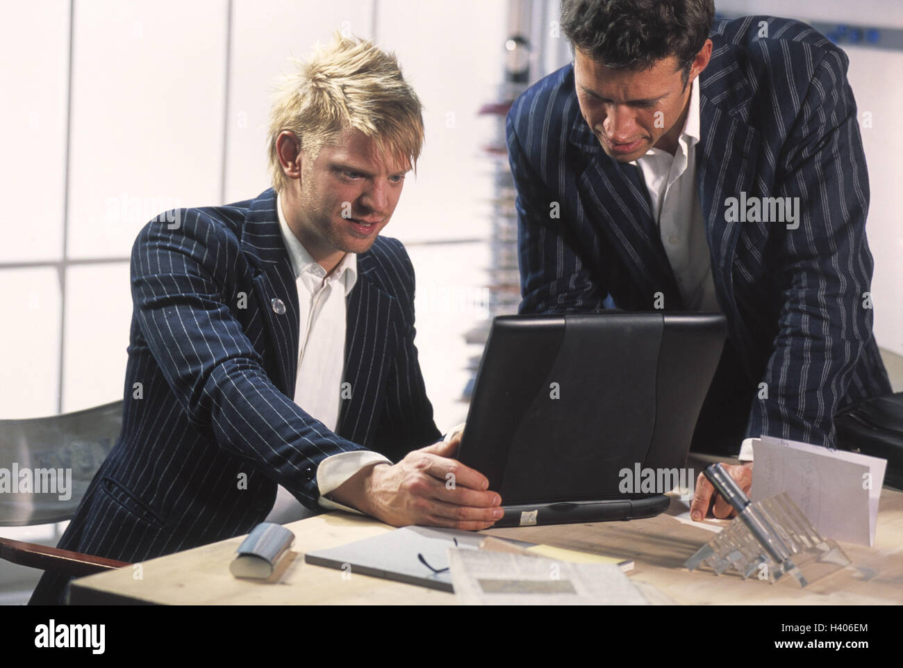 Office, business people, laptop, work men, two, manager, business ...