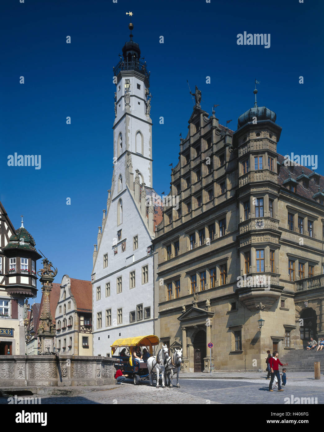Germany, Bavaria, Rothen's castle whether the cock pigeon, city hall ...