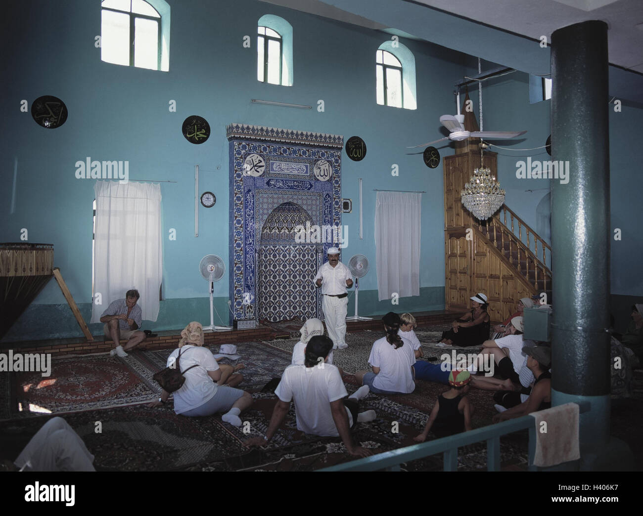 Turkey, mosque, lead, tourist floor, sit inside, structure, building ...