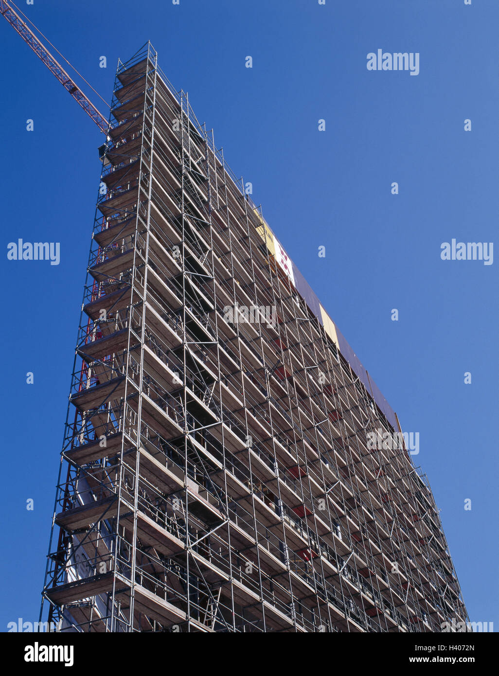 Construction site, high rise facade, eingerüstet, economy, construction ...