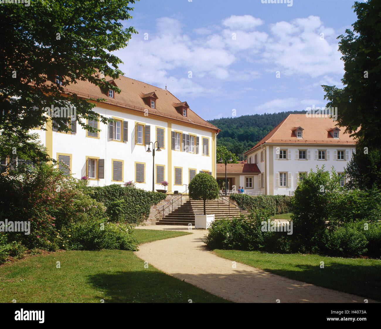 Germany, Bavaria, bath Bocklet, health resort park, health resort ...