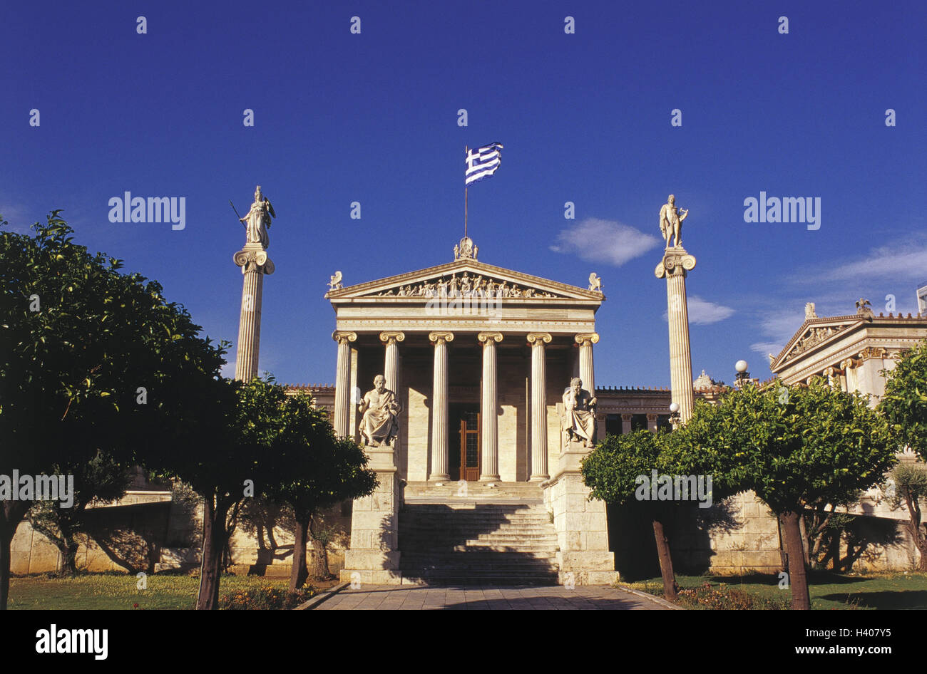 Greece, Athens, academy the arts, park, Europe, Attika, capital ...