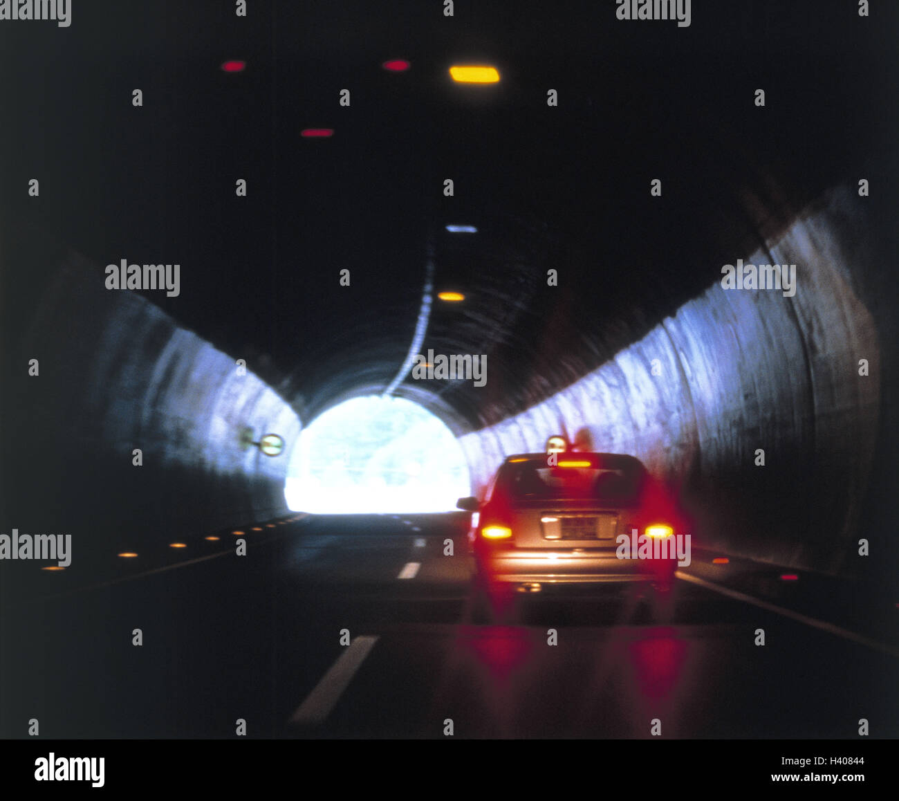 Road tunnel, tube, traffic, car, back lights, tunnels, exit, passenger ...