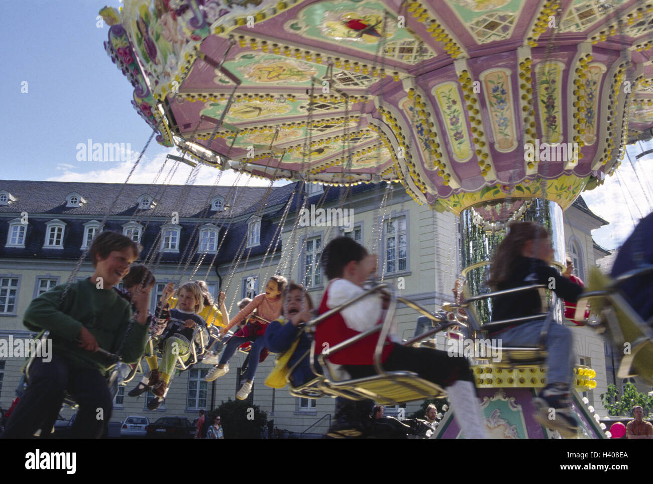 Fair, children, catena carousel, detail, public festival, event, fair ...