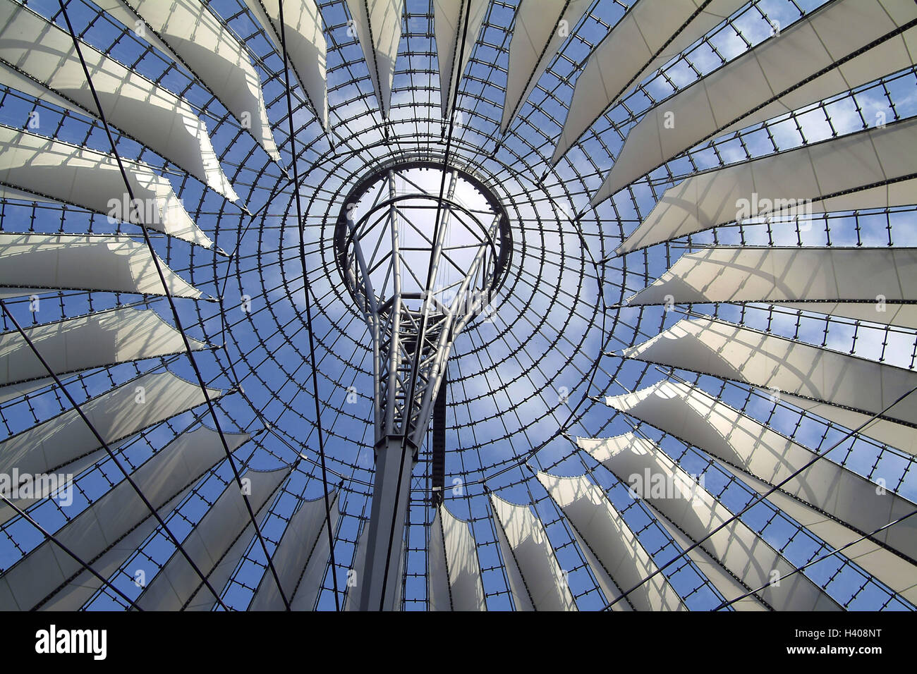 Germany, Berlin, Potsdam space, Sony centre, glass dome, detail, from ...