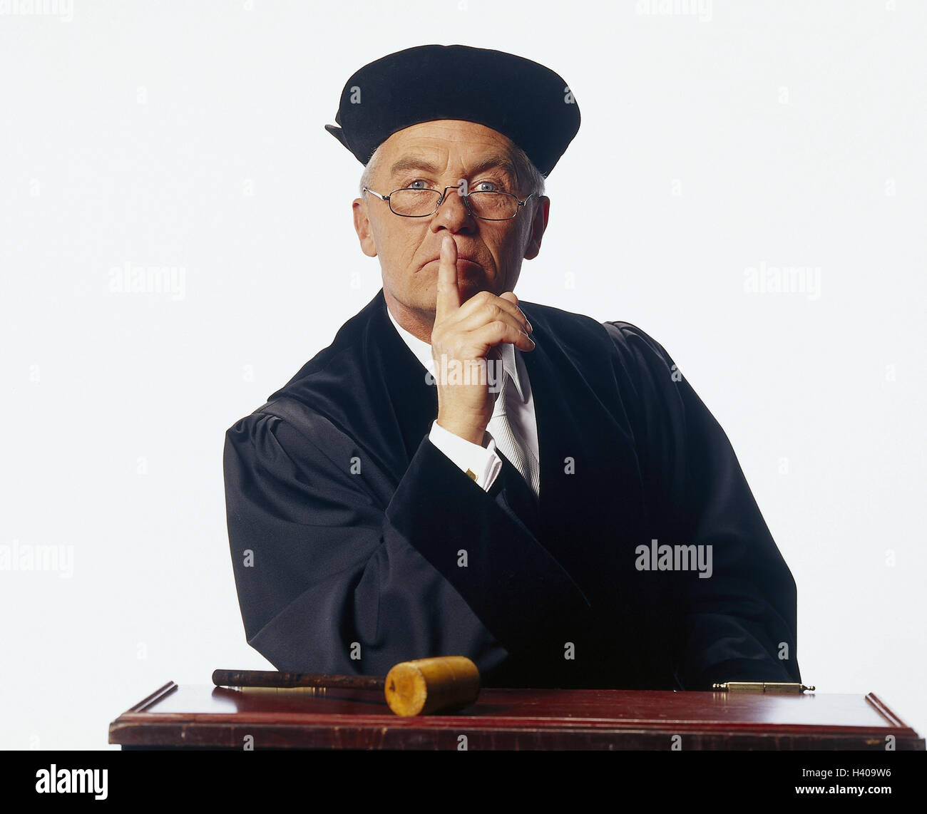 Judges, gesture, silence, quiet, half portrait, professions, studio ...