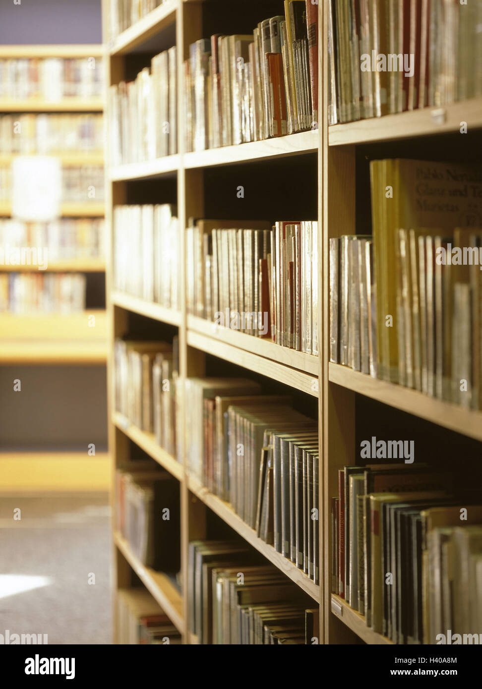 Library, detail, shelves, books library, school library, public library ...