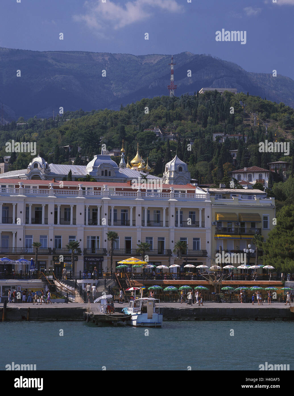 The Ukraine, peninsula the Crimea, Yalta, promenade, hotel Walter ...