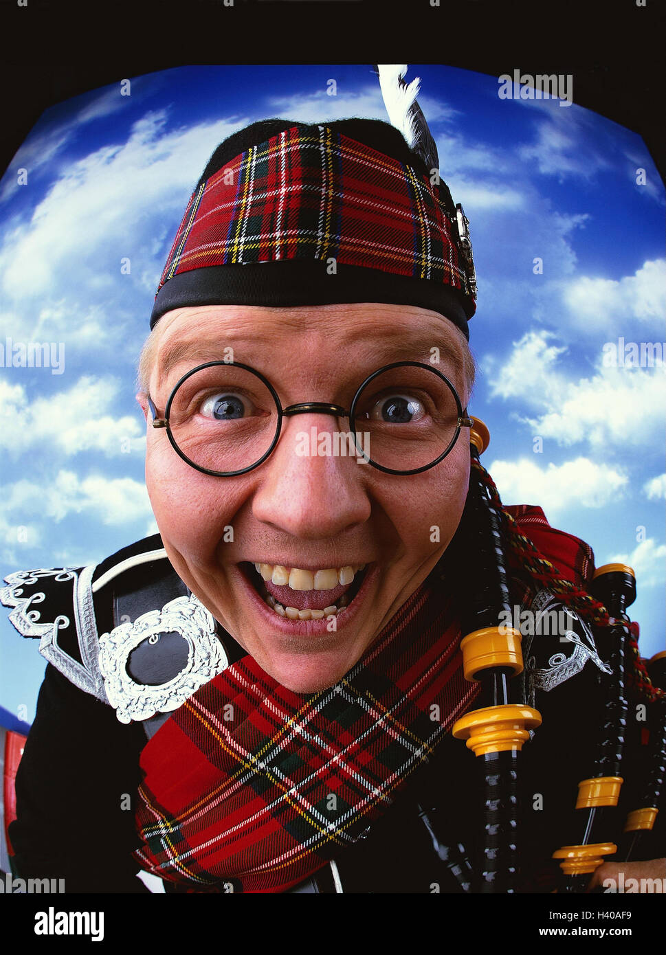 Scot, glasses, facial play, laugh, is surprised, portrait, smile made ...