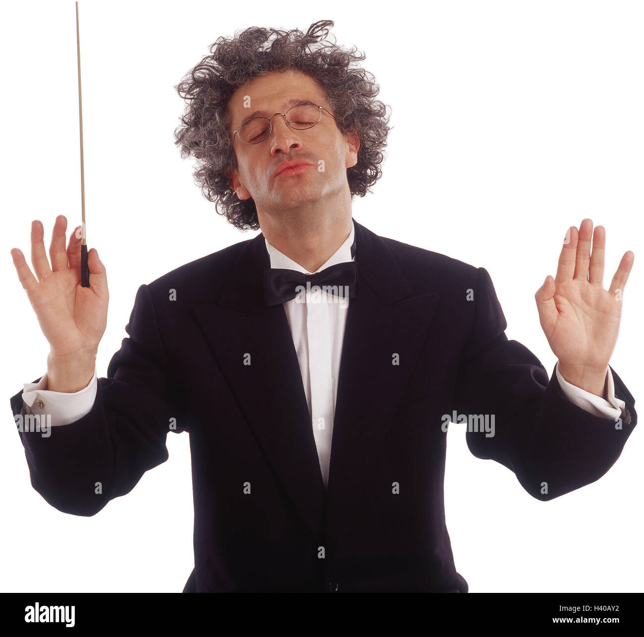 Conductor, facial play, half portrait, professions, studio, cut outs ...