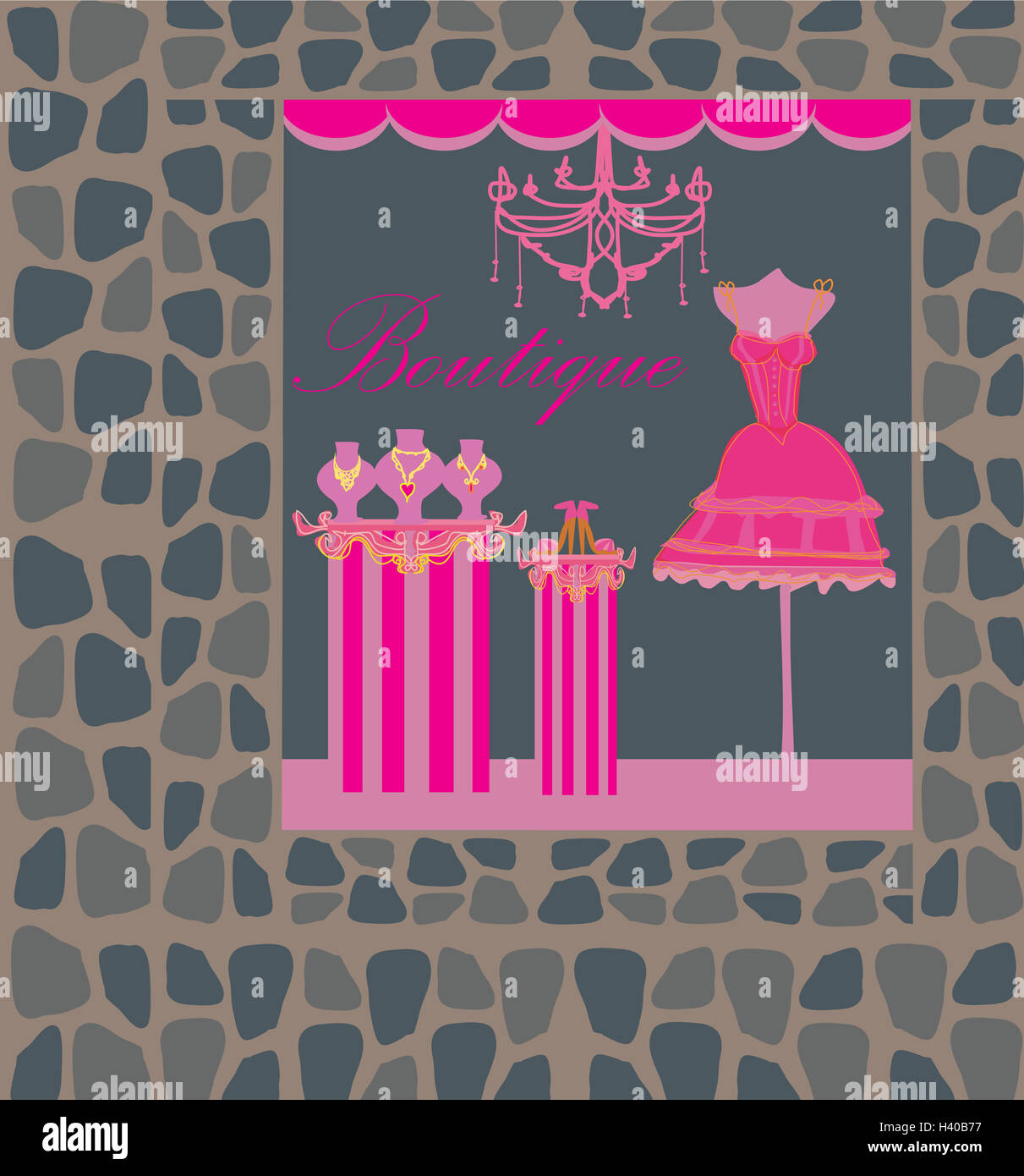 Storefront elegant boutique Stock Photo - Alamy