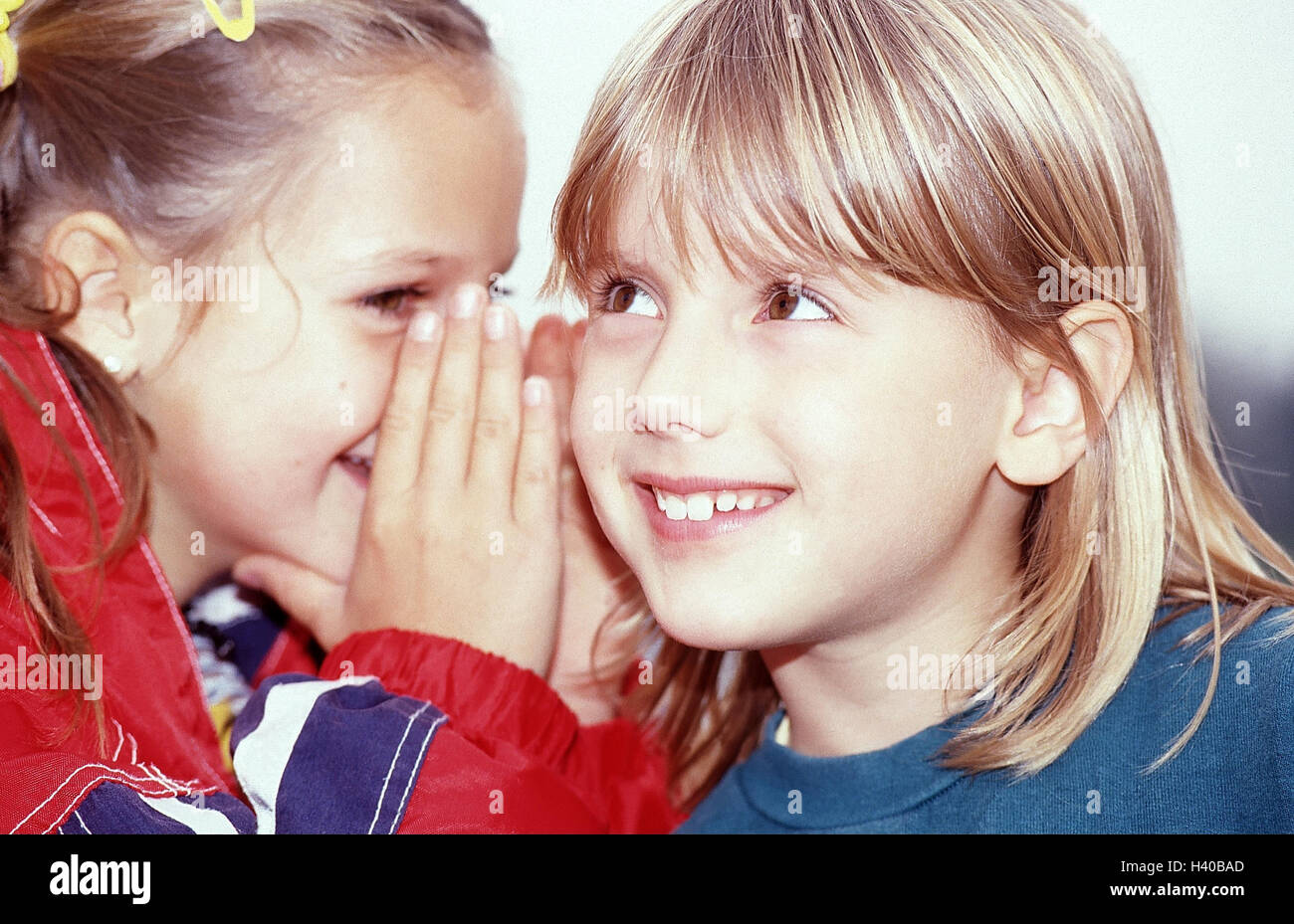 Girls, whisper, secret, portrait, outside, children, whisper, secretly ...