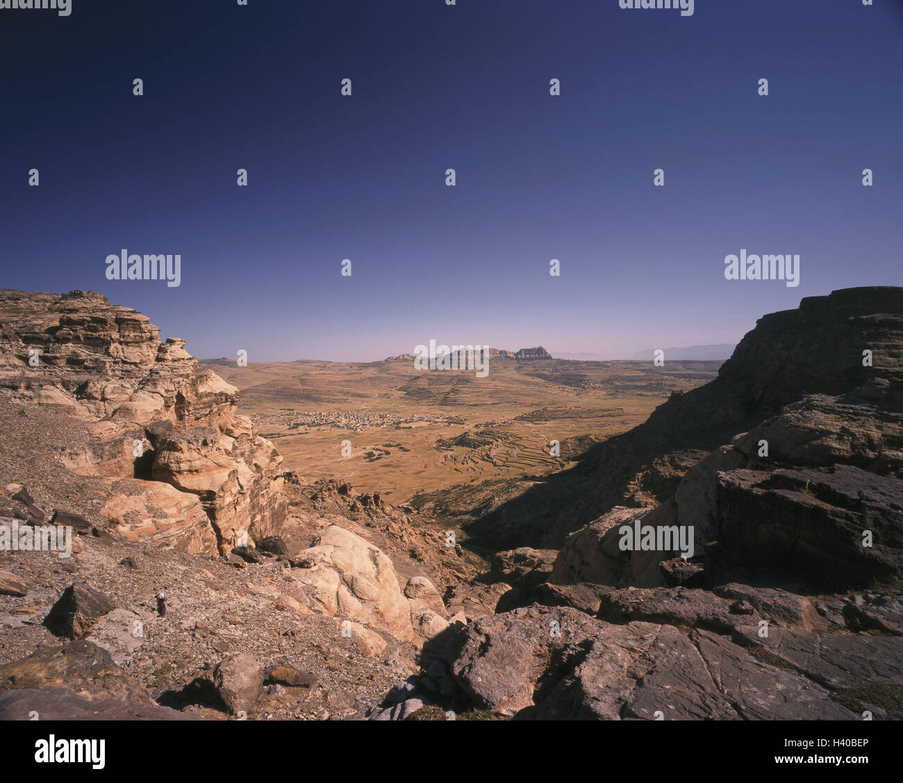 Yemen, Djebel, local view, scenery, terrace fields, Arabia, peninsula ...