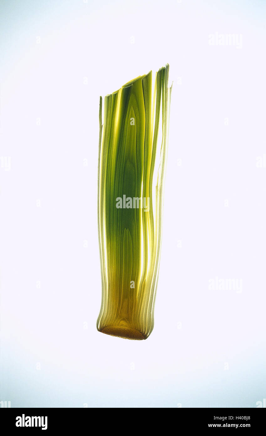 Leek, halves, cut out, leek, vegetables, leek stick, half Stock Photo ...