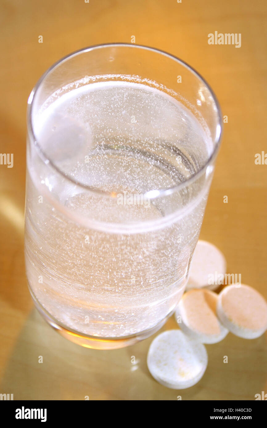 Water glass, effervescent tablet, resolve glass, glass, water, bubble ...