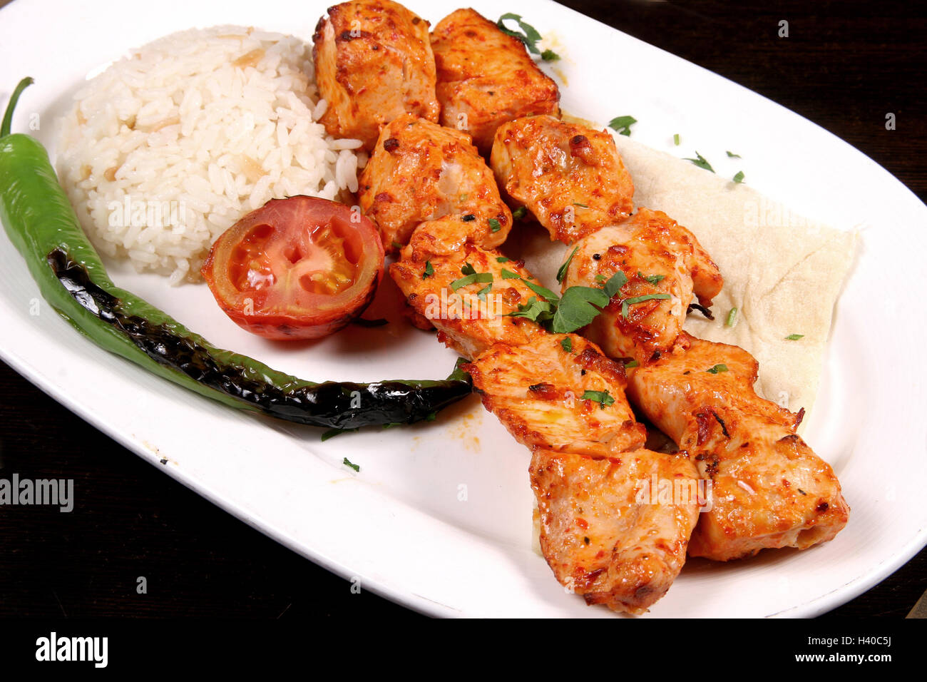 Chicken Shish Kebab Stock Photo - Alamy